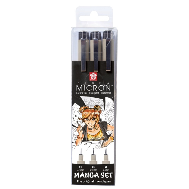 Sakura Pigma Micron Fineliner 6-setti + 1 Brush Pen + 1 PN | Pen Store